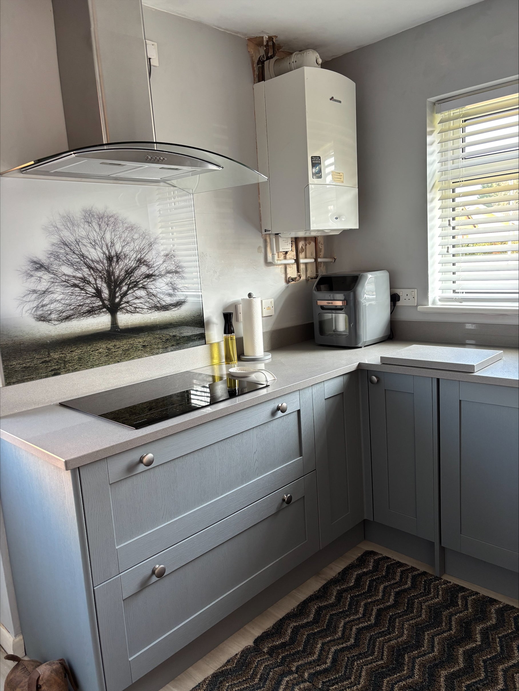 Grey Shimmer - Quartz Kitchen Worktop – Stokes Granite